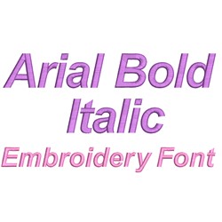 Arial Bold Italic Font Embroidery Font | AnnTheGran.com