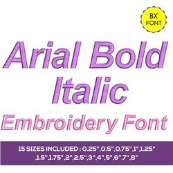 Arial Bold Italic Font Embrilliance Embroidery Font | AnnTheGran.com