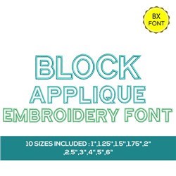 Block Applique Font Embrilliance Embroidery Font | AnnTheGran.com