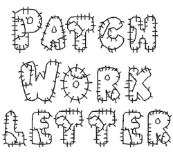 Patchwork Letter Embroidery Font | AnnTheGran.com