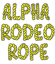 Alpha Rope Embroidery Font | AnnTheGran.com