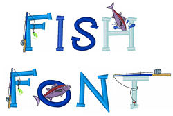 Fish Font Embroidery Font | AnnTheGran.com