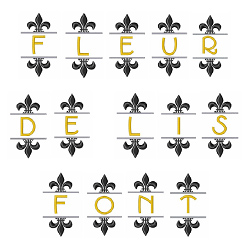Fleur De Lis Font and Monogram Embroidery Font | AnnTheGran.com
