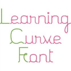 Learning Curve Font Embroidery Font | AnnTheGran.com