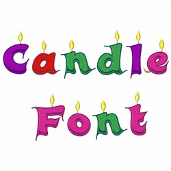 Candle Font Embroidery Font | AnnTheGran.com
