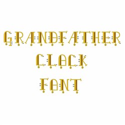 Grandfather Clock Font Embroidery Font | AnnTheGran.com