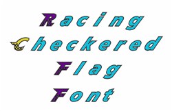 Racing Checkered Flag Font Embroidery Font | AnnTheGran.com
