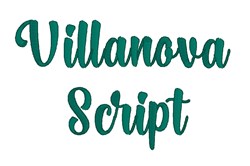 Villanova Script Font Embroidery Font | AnnTheGran.com