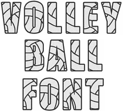 VOLLEYBALL Font Embroidery Font | AnnTheGran