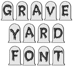 Graveyard Font Embroidery Font | AnnTheGran.com