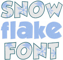 Snowflake Font Embroidery Font | AnnTheGran.com