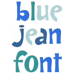 Blue Jean Font Embroidery Font | AnnTheGran.com