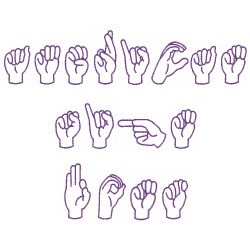 American Sign Language Embroidery Font | AnnTheGran.com