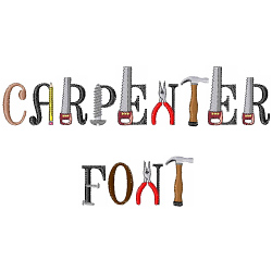 Carpenter Font Embroidery Font | AnnTheGran.com