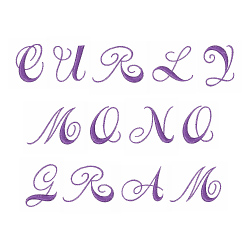 Curly Monogram Font Embroidery Font | AnnTheGran.com