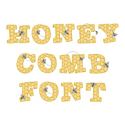 Honeycomb Font Embroidery Font | AnnTheGran.com