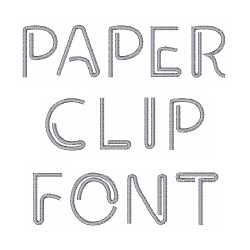 Paper Clip Font Embroidery Font | AnnTheGran.com