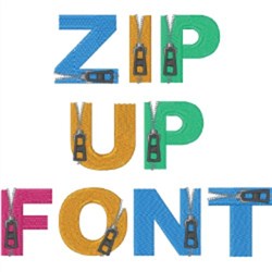 Zipper Font Embroidery Font | AnnTheGran.com
