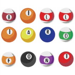 Billiards Font Embroidery Font | AnnTheGran.com