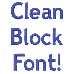 Clean Block Embroidery Font | AnnTheGran.com