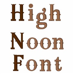 High Noon Font Embroidery Font | AnnTheGran.com