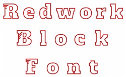 Redwork Block Font Embroidery Font | AnnTheGran.com