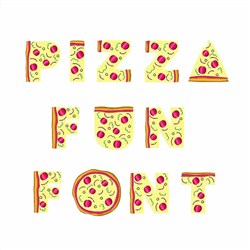 PIZZA FUN FONT Embroidery Font | AnnTheGran.com