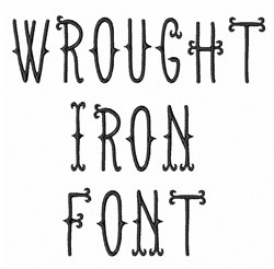 Wrought Iron Font Embroidery Font | AnnTheGran.com