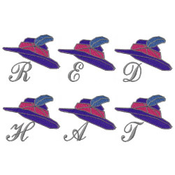 Red Hat Fonts Embroidery Font | AnnTheGran.com