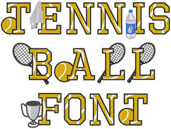 TENNISBALL FONT Embroidery Font | AnnTheGran.com