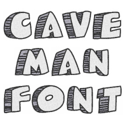 Caveman Font Embroidery Font | AnnTheGran.com