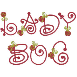 Lady Bug Embroidery Font | AnnTheGran.com