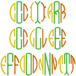 Circle Monogram Embroidery Font | AnnTheGran.com