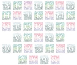 Square Block Monogram Font Embroidery Font | AnnTheGran.com