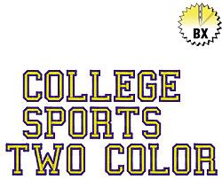 College Sports 2 Color Embrilliance Embroidery Font | AnnTheGran.com