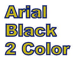 Arial Black 2 Color Embroidery Font | AnnTheGran.com