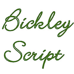 Bickley Script Embroidery Font | AnnTheGran.com
