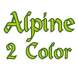 Alpine 2 Color Embroidery Font | AnnTheGran.com
