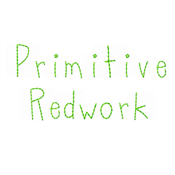 Primitive Redwork Alphabet Embroidery Font | AnnTheGran.com