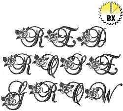 Rose Monogram Embrilliance Embroidery Font | AnnTheGran.com