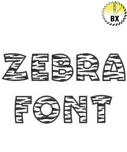 Zebra Embrilliance Embroidery Font | AnnTheGran.com