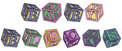 BABY BLOCKS Alphabet Embroidery Font | AnnTheGran.com