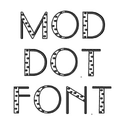 Mod Dot Font Embroidery Font | AnnTheGran.com