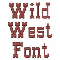 WILD WEST FONT Embroidery Font | AnnTheGran.com