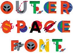 SPACE ALPHABET Embroidery Font | AnnTheGran.com