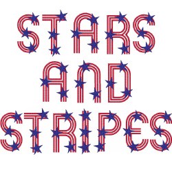 Stars & Stripes Embroidery Font | AnnTheGran.com