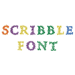 SCRIBBLE Font Embroidery Font | AnnTheGran.com