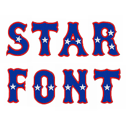 Star Font Embroidery Font | AnnTheGran