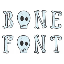 Bone Font Embroidery Font | AnnTheGran.com