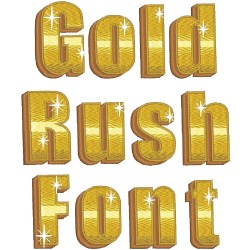 Gold Rush Font Embroidery Font | AnnTheGran.com